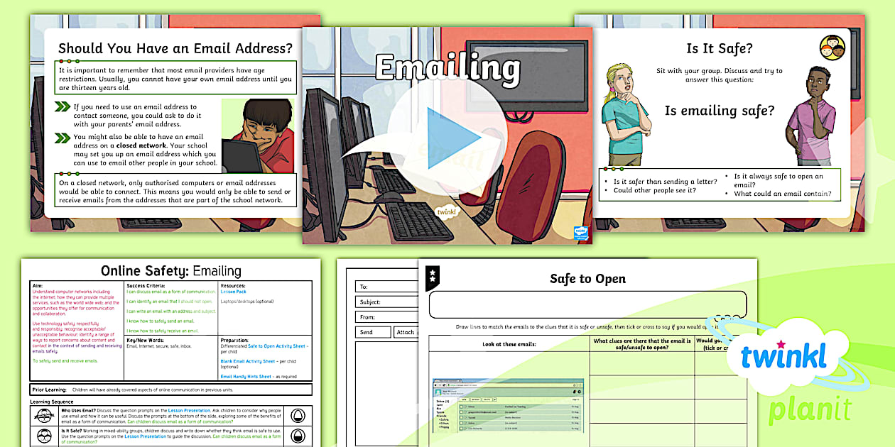 Computing: Online Safety: Emailing Year 3 Lesson Pack 4