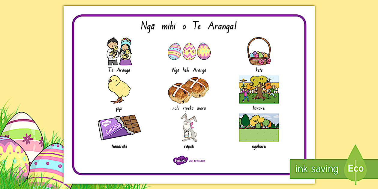 Easter Word Mat Te Reo Māori - Twinkl
