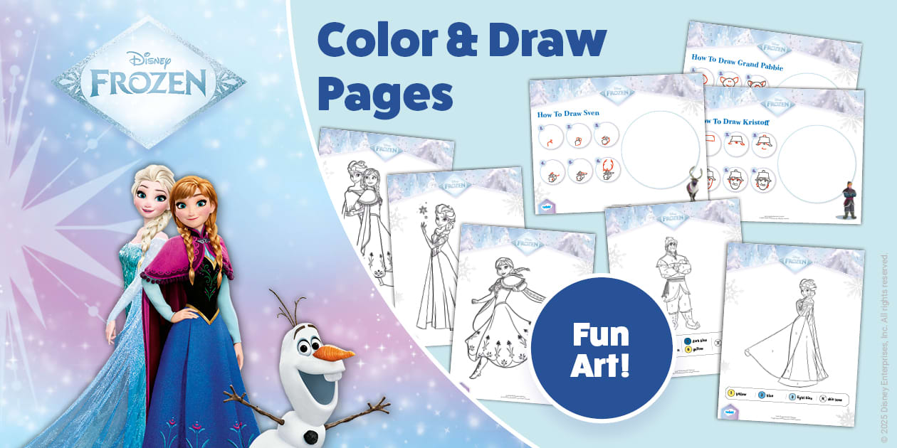 Frozen: Coloring & Drawing Activity Pack