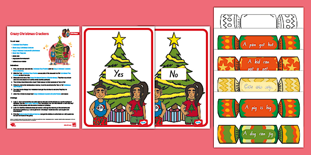 Level 3 Crazy Christmas Crackers Silly Sentences - Twinkl
