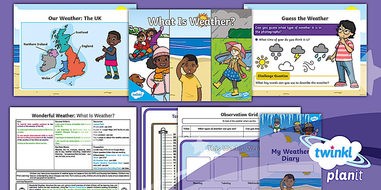 Geography: Wonderful Weather: What Is Weather? Year 1 Lesson Pack 1