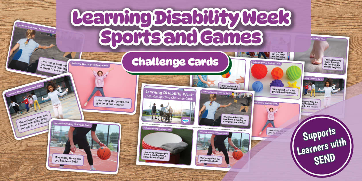 Learning Disability Week Sports and Games Challenge Cards