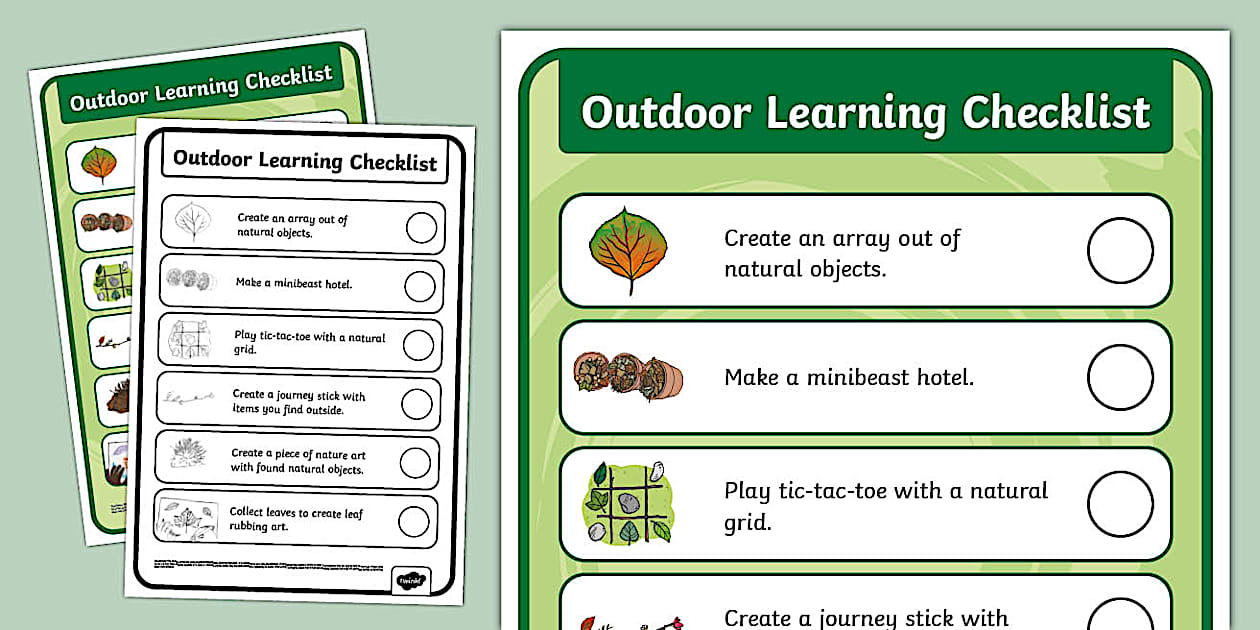 Outdoor Learning Checklist Display Poster (Teacher-Made)