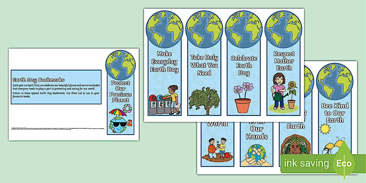 Earth Day Bookmarks (Teacher-Made) - Twinkl
