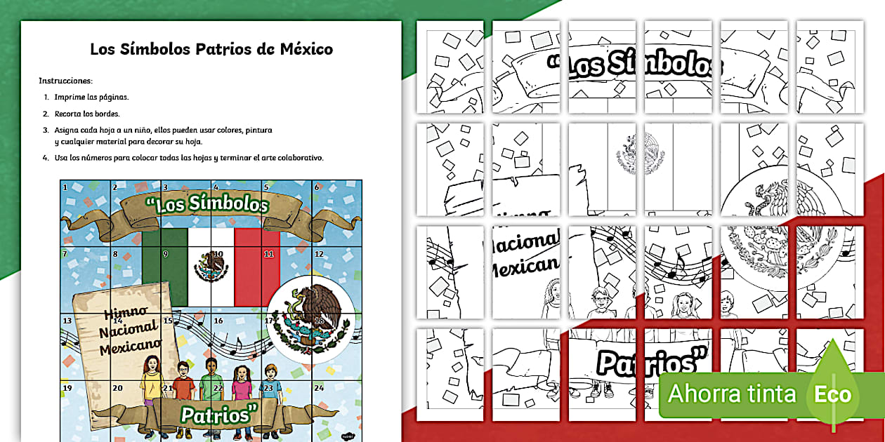 Arte colaborativo: Los Símbolos Patrios de México