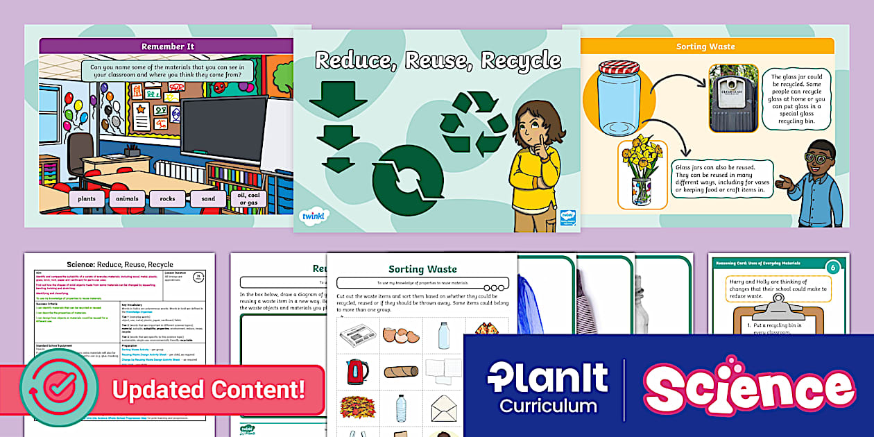 Science Uses of Everyday Materials Reduce, Reuse, Recycle! Year 2