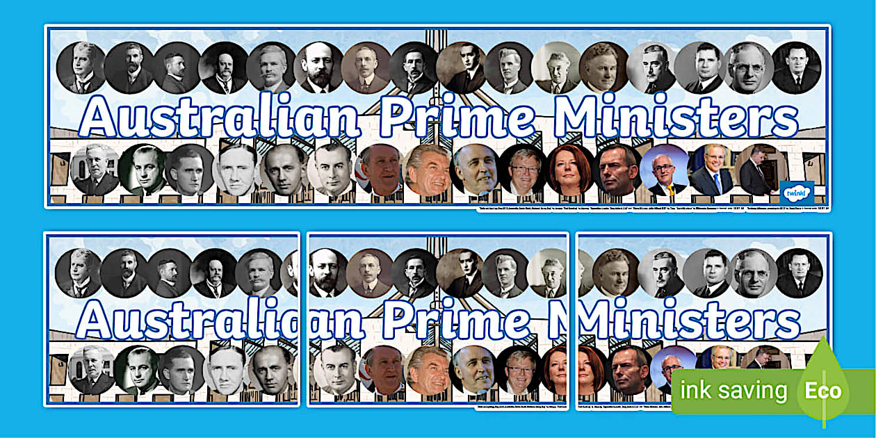 Australian Prime Ministers Display Banner- Year 6 History