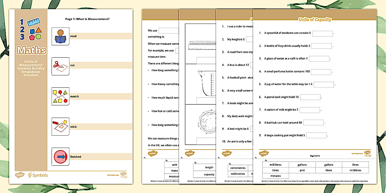 👉 SEND Older Learners Structured Steps Maths Units of Measurement