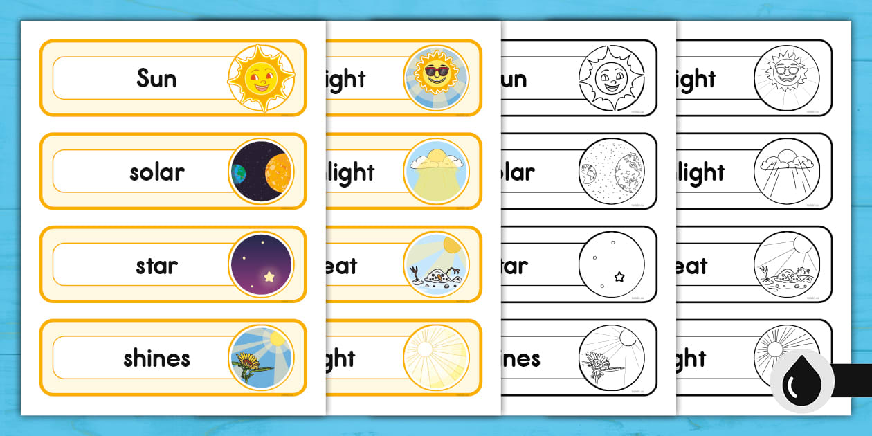 The Sun Word Cards (teacher made) - Twinkl
