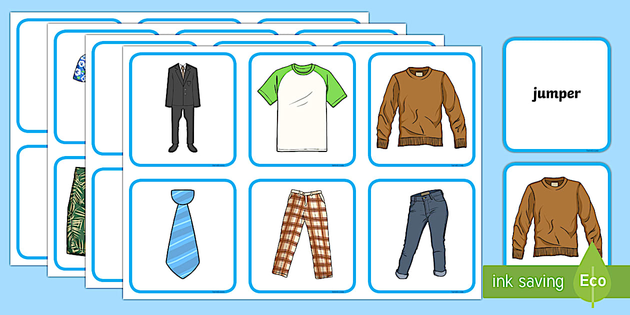 Clothes Matching Cards Matching Cards - Clothes Matching Cards