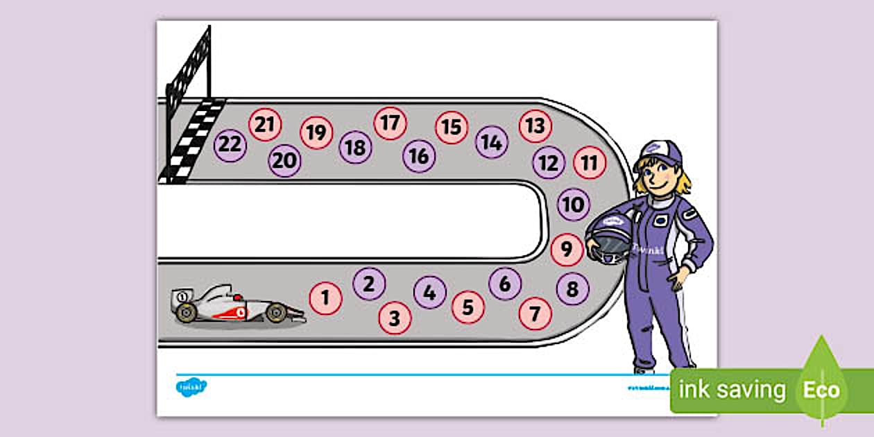 Toileting Reward Chart with a Car Race