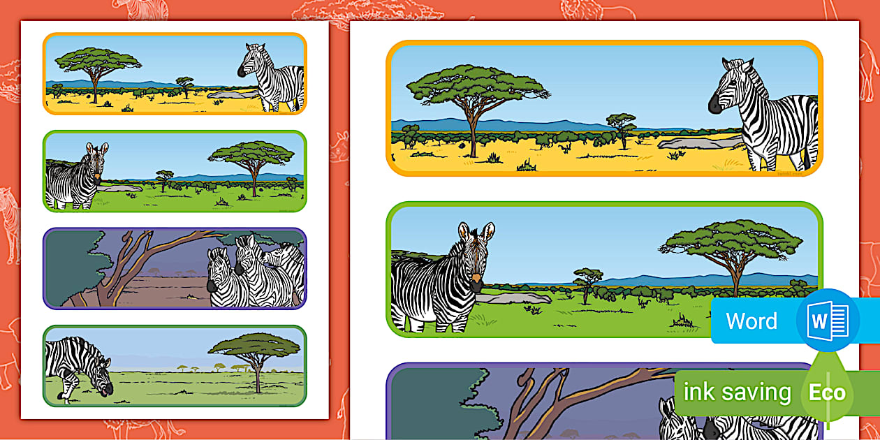 Editable Zebra Name Labels (teacher made) - Twinkl