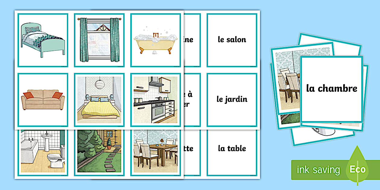 Parts of a House Snap Game French - Twinkl