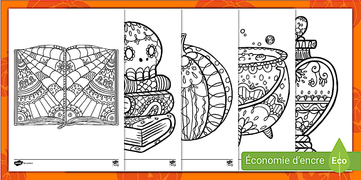 Feuilles de coloriage de l'Ebook Un méli-mélo magique