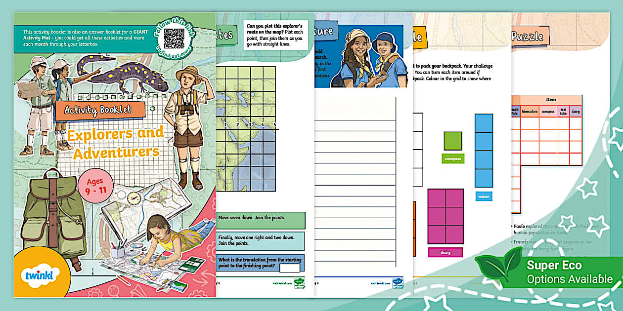 Explorers and Adventurers GAM & Activity Booklet Content (9 to 11 years)
