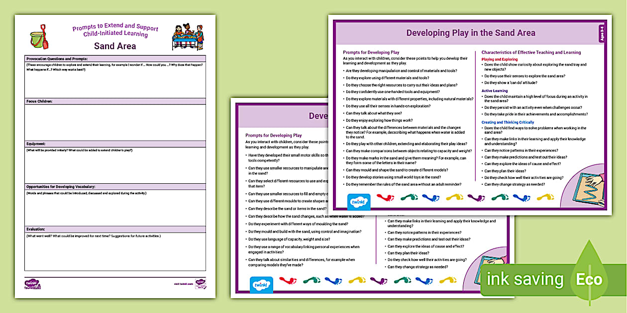 EYFS Sand Area Developing Child-Initiated Learning Resource Pack