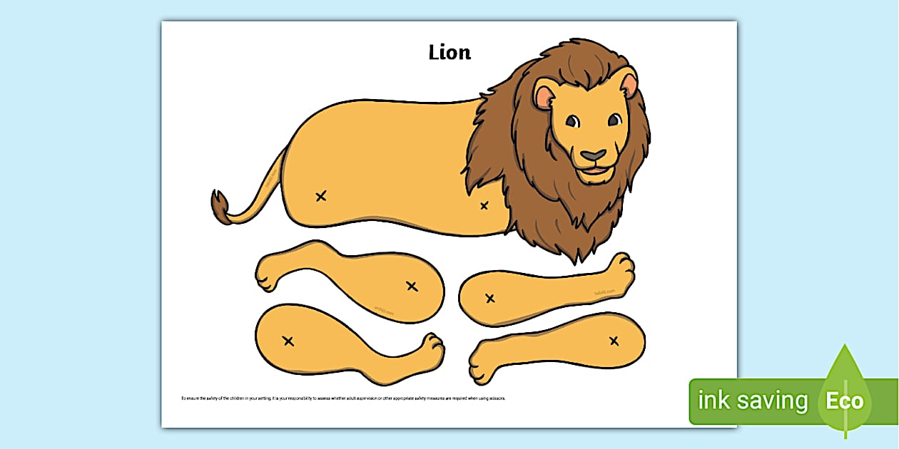 Split Pin Lion Activity (creat de profesori) - Twinkl