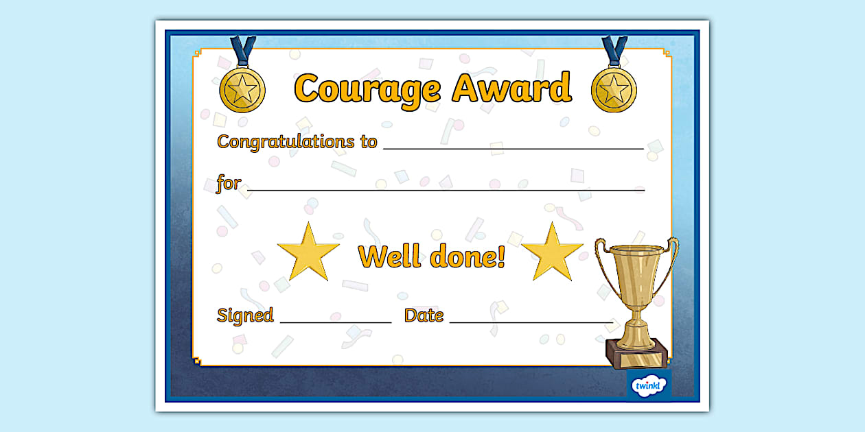 Courage Certificate