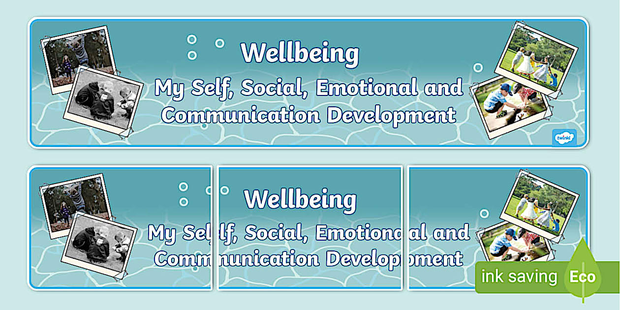 Realising the Ambition Display Banner: Wellbeing - Twinkl