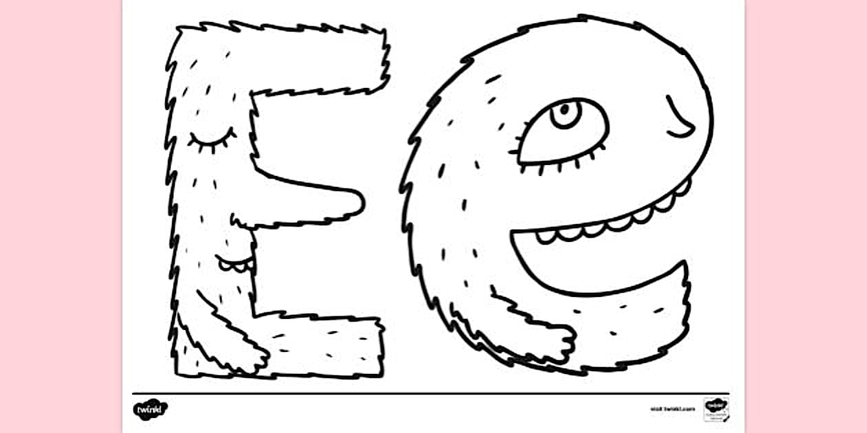 Letter E Colouring Page | Colouring Sheets (teacher made)