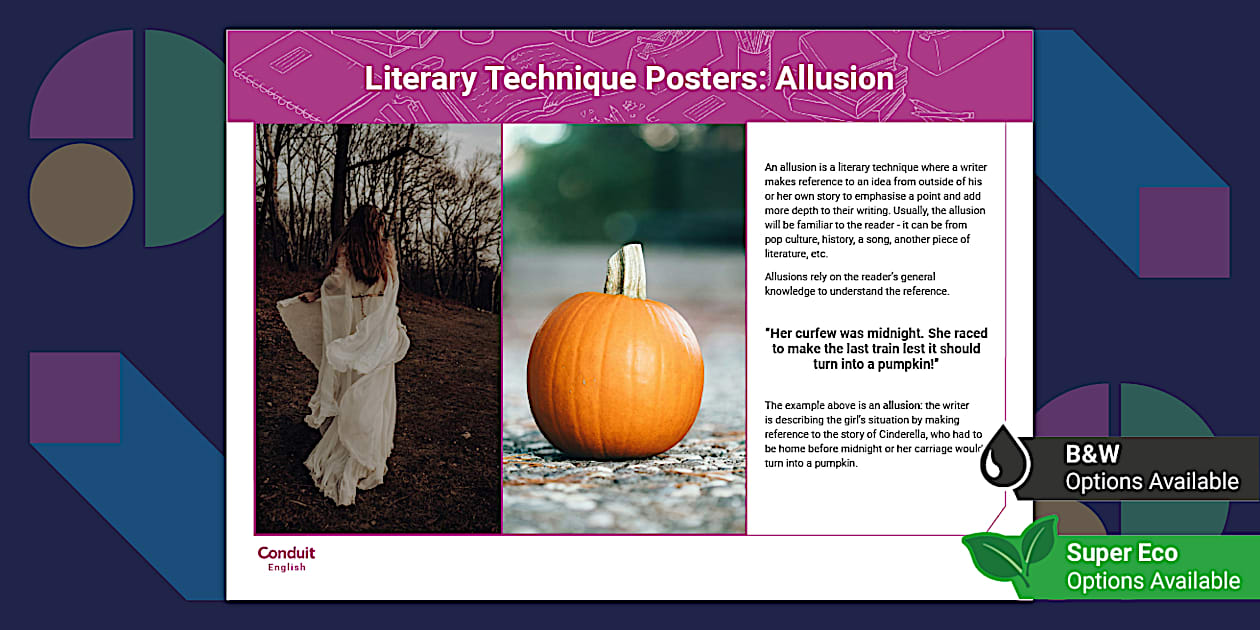 Literary Techniques Posters: Allusion (teacher made)