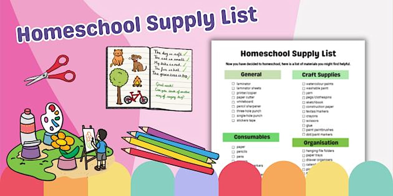 Homeschool Supply Starter Checklist