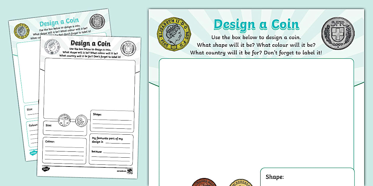 👉 Design a Coin Worksheet (teacher made) - Twinkl