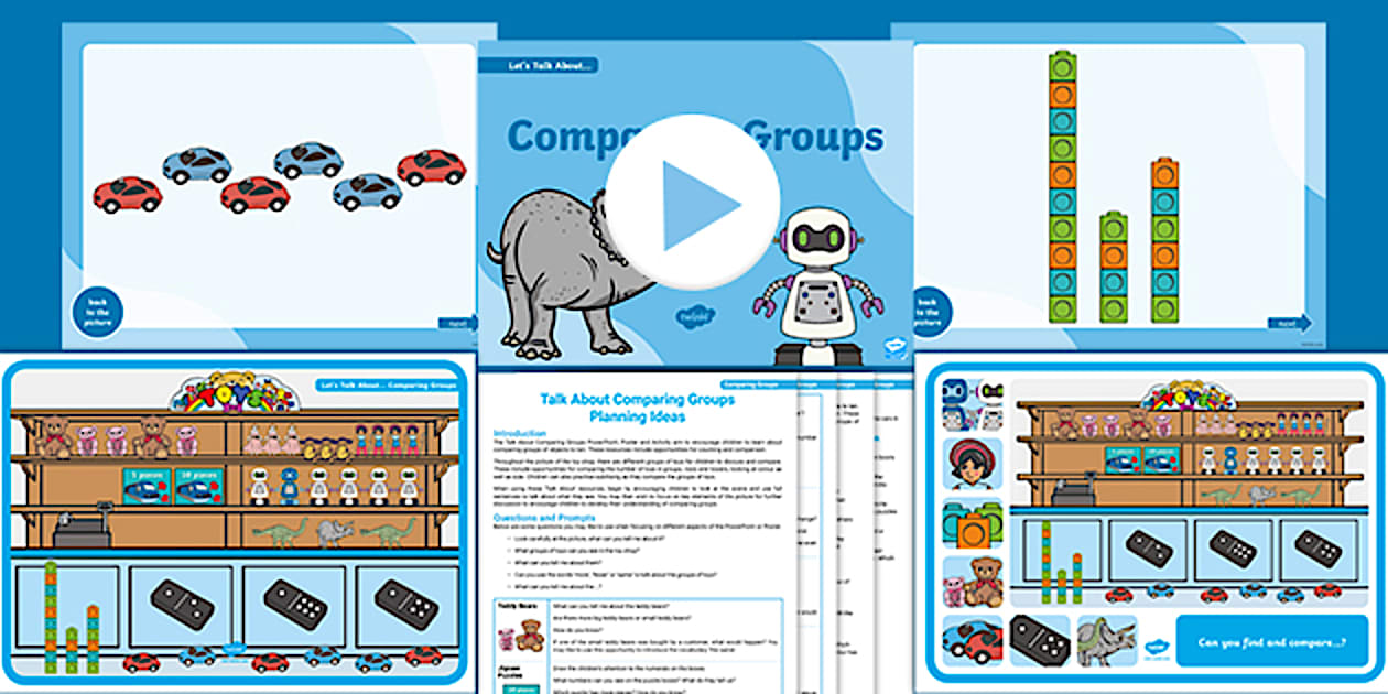 Talk About Comparing Groups to 10 Maths Resource Pack and Planning Ideas