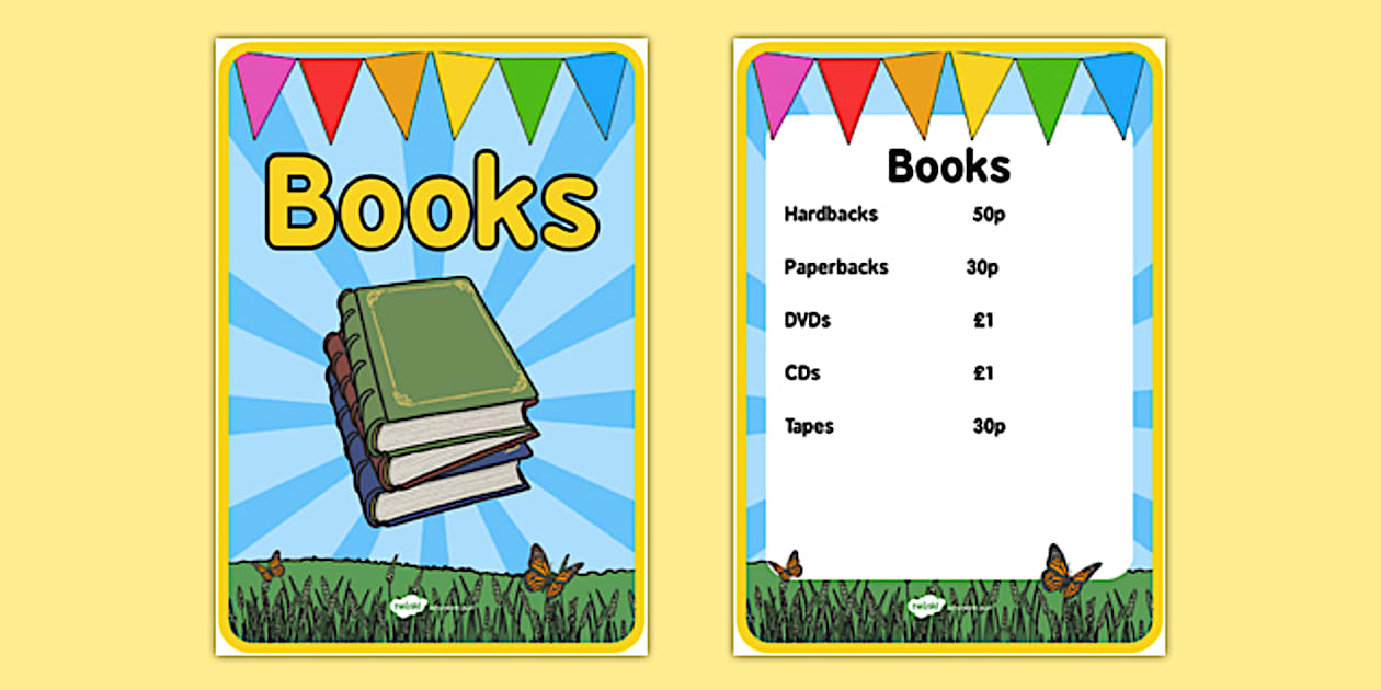 Care Home Summer Fair Book Posters (teacher made) - Twinkl