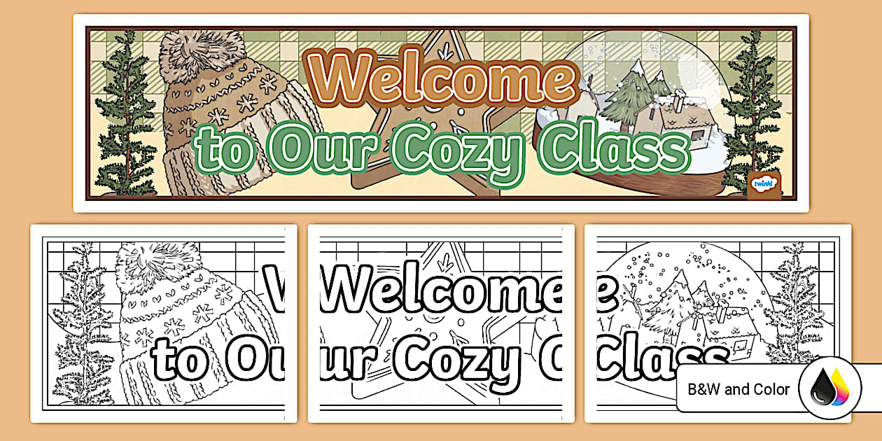 Welcome to Our Cozy Class! Chic Winter Banner