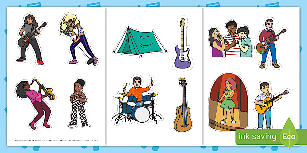 Music Festival Display Cut-Outs (teacher made) - Twinkl
