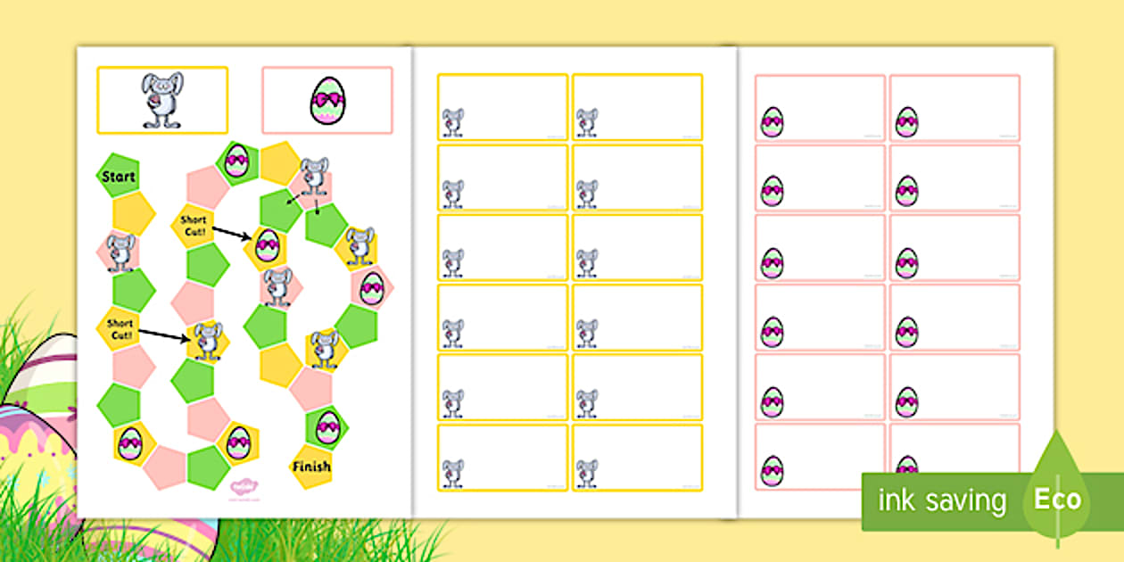 Editable Easter Themed Board Game - KS1 - Primary Resource