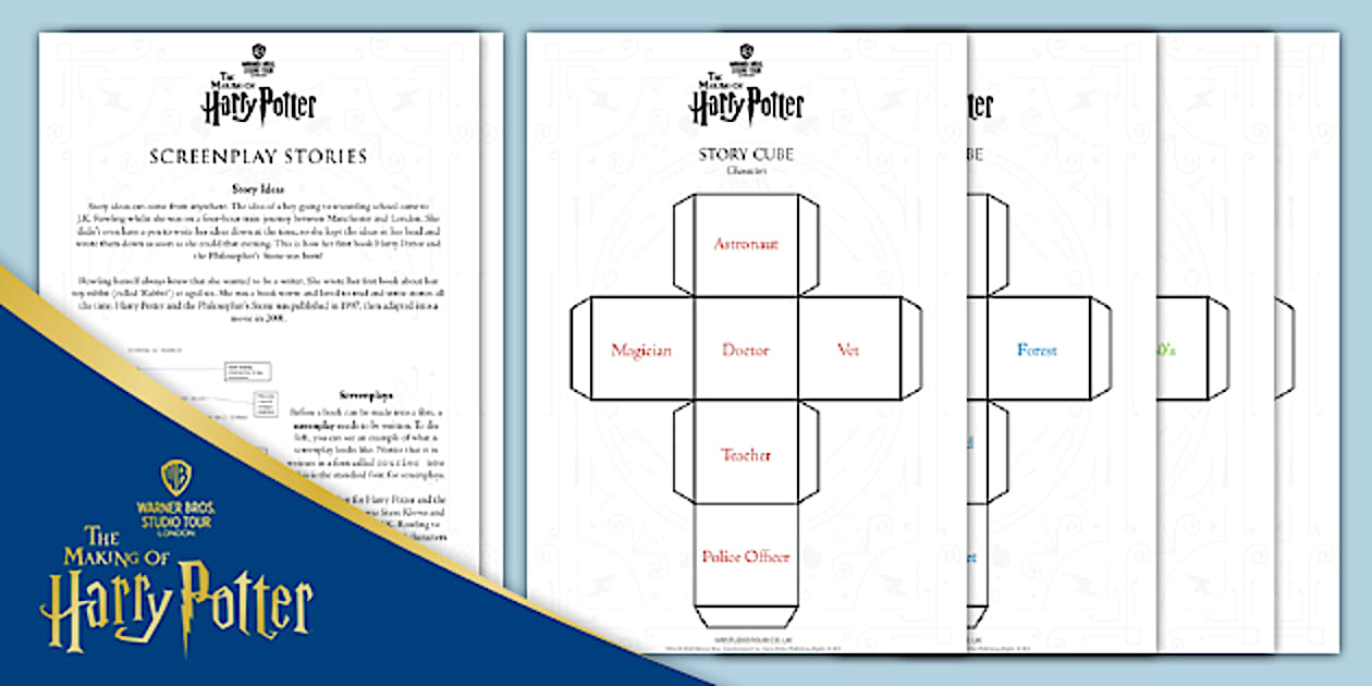 Harry Potter Screenplay Writing Activity Sheet