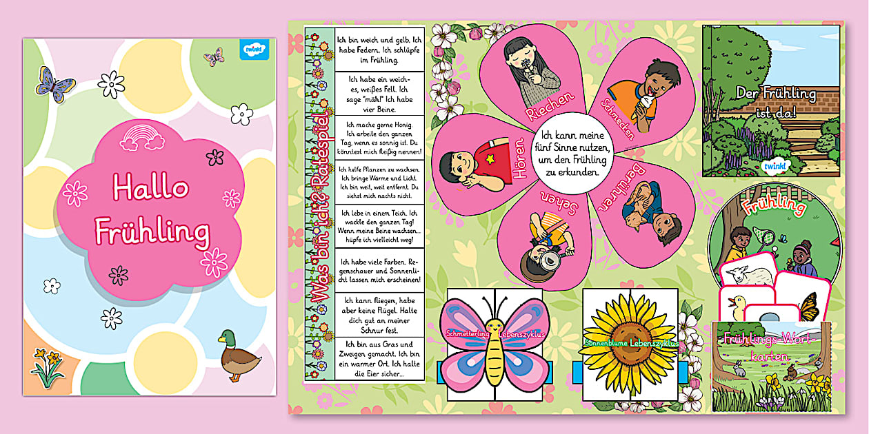 Der Frühling ist hier - Lapbook (teacher made) - Twinkl