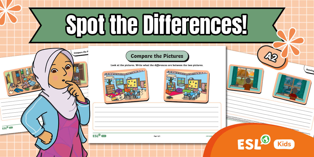 ESL Compare the Pictures Activity for Kids
