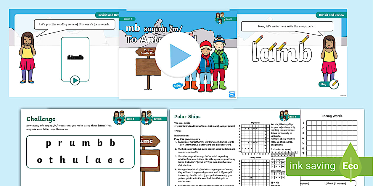 'mb' saying /m/ Lesson Plan - Level / Phase 6 Week 16 Lesson 2 Twinkl ...