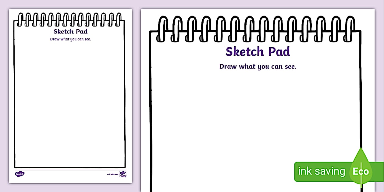 Sketch Pad Template | Drawing Resources | Twinkl - Twinkl
