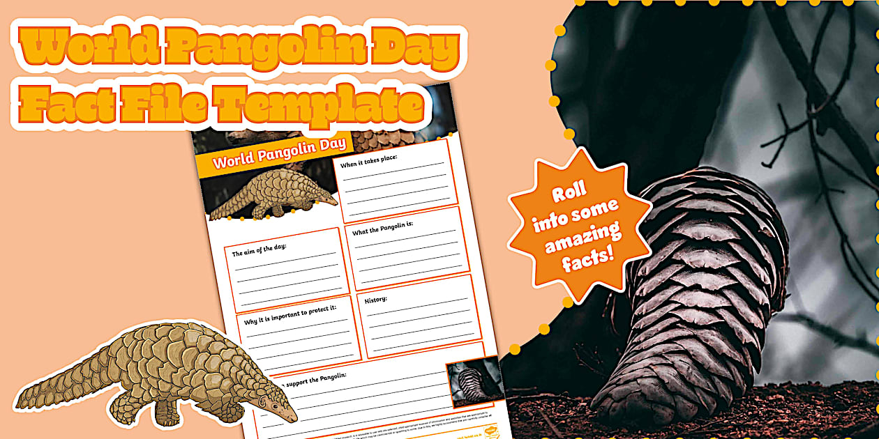 World Pangolin Day Fact File Template