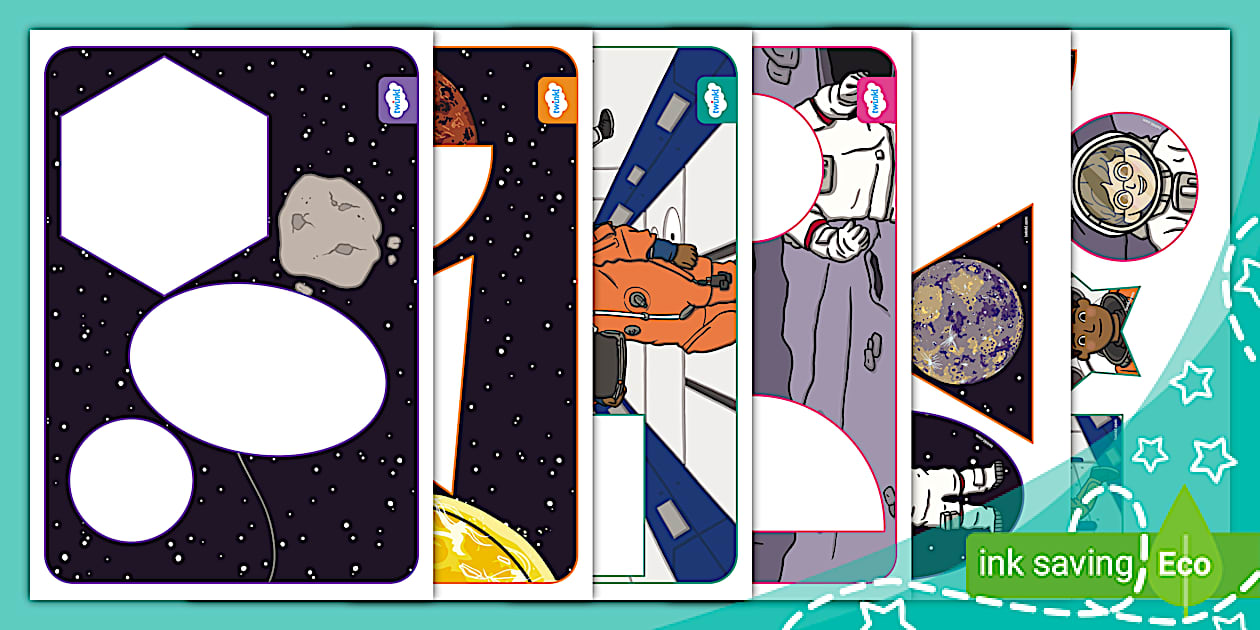 Complete the Picture: 2D Shapes Space Sorter Game - Twinkl