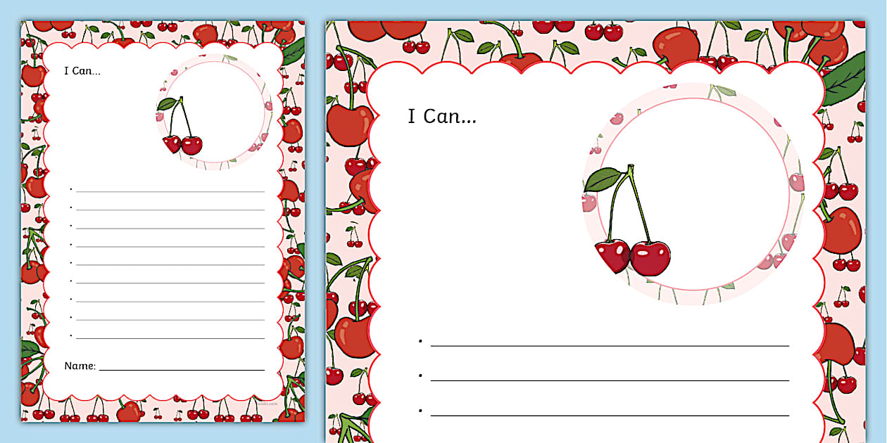 Cherry Themed I Can Posters (Teacher-Made) - Twinkl