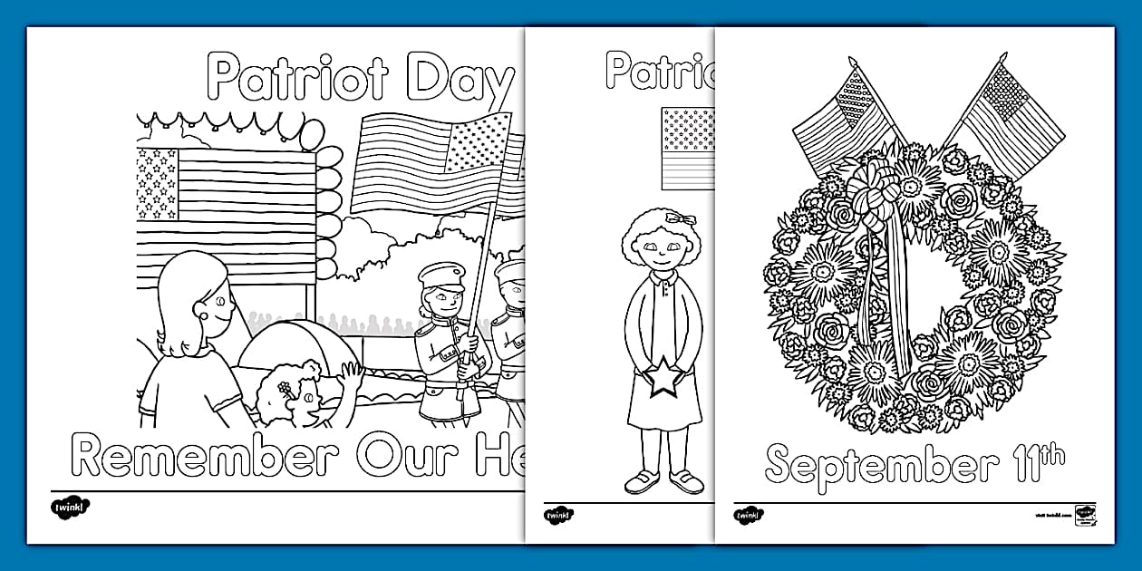Printable Patriot Day Coloring Pages for Kids | Twinkl USA