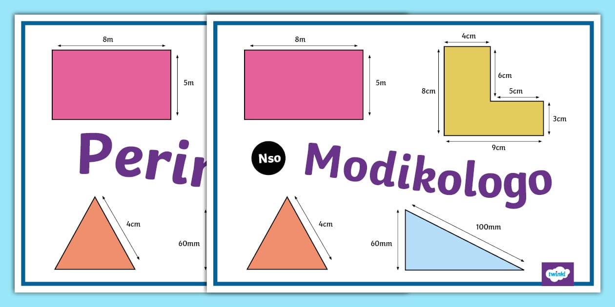 Grade 7 Maths - Perimeter Display Poster - Nso/Eng CAPS