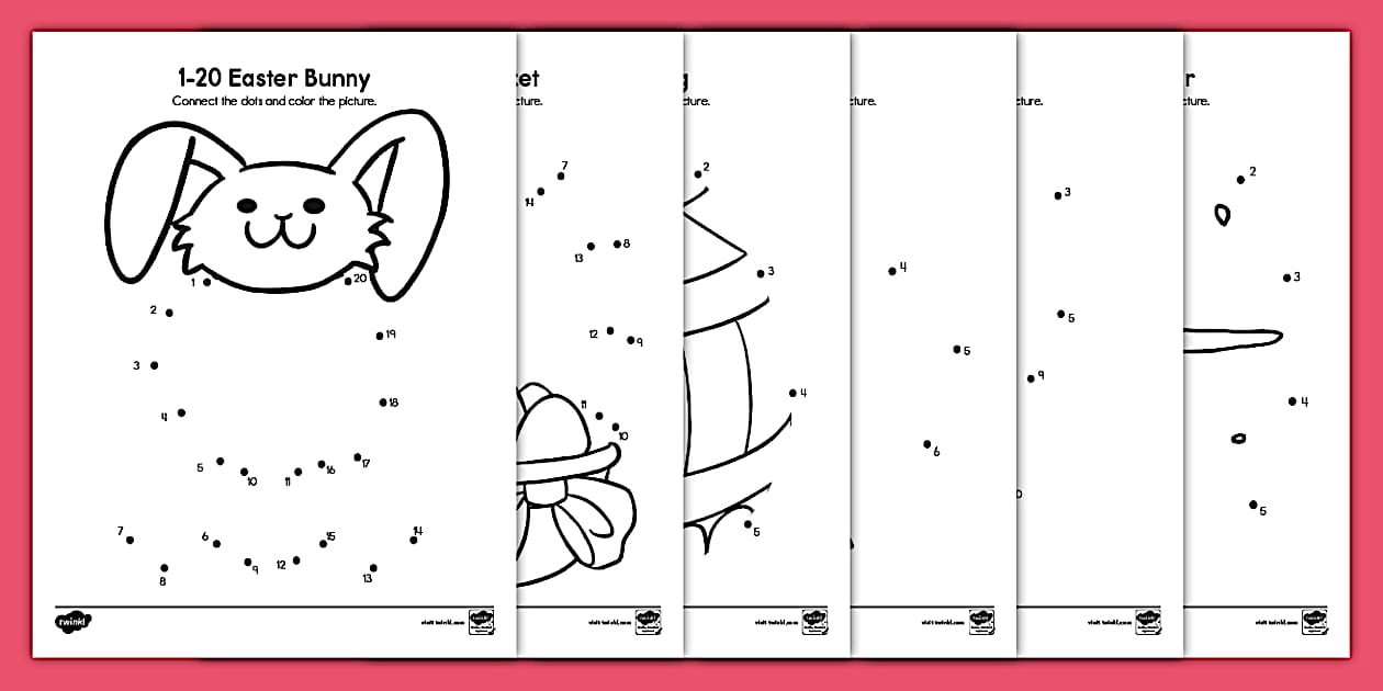 Easter Dot to Dot to 20 Activities (teacher made) - Twinkl