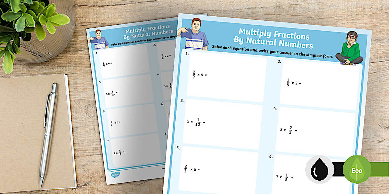 Multiply Fractions Worksheet | Fractions (teacher made)