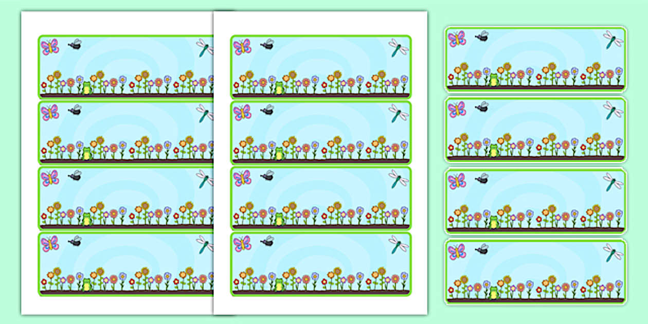 Spring Themed Editable Labels (teacher made) - Twinkl