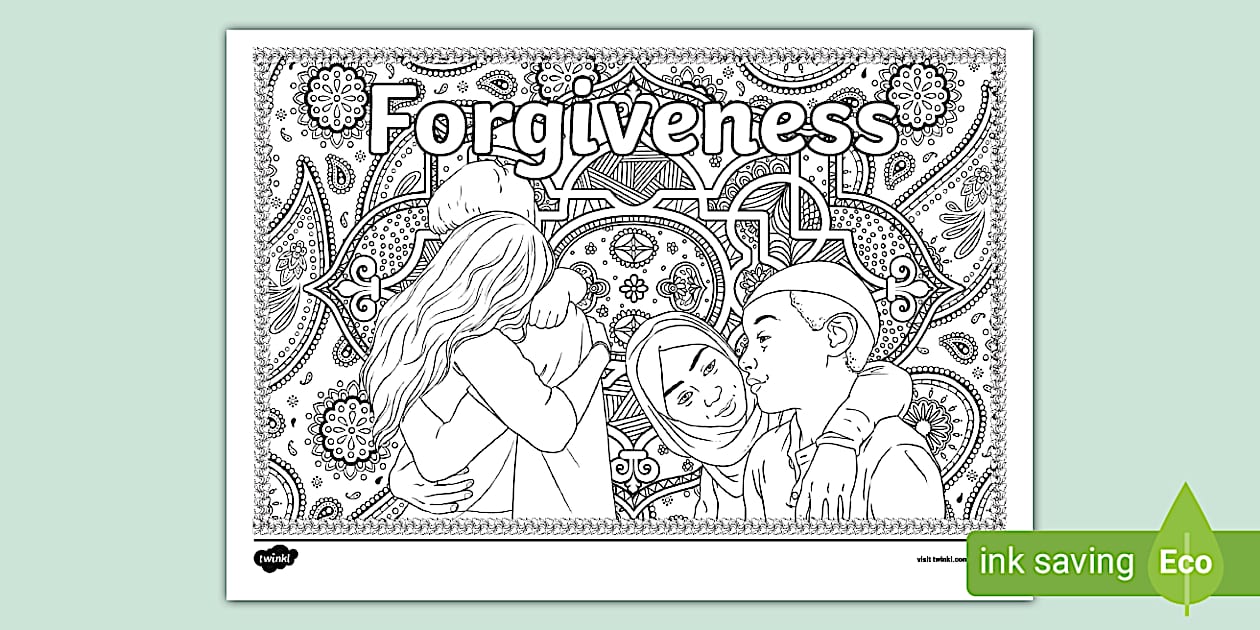 Forgiveness Colouring Page (teacher made) - Twinkl