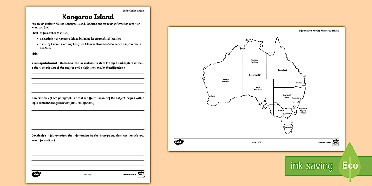 Editable Australian States and Territories – Kangaroo Island Information