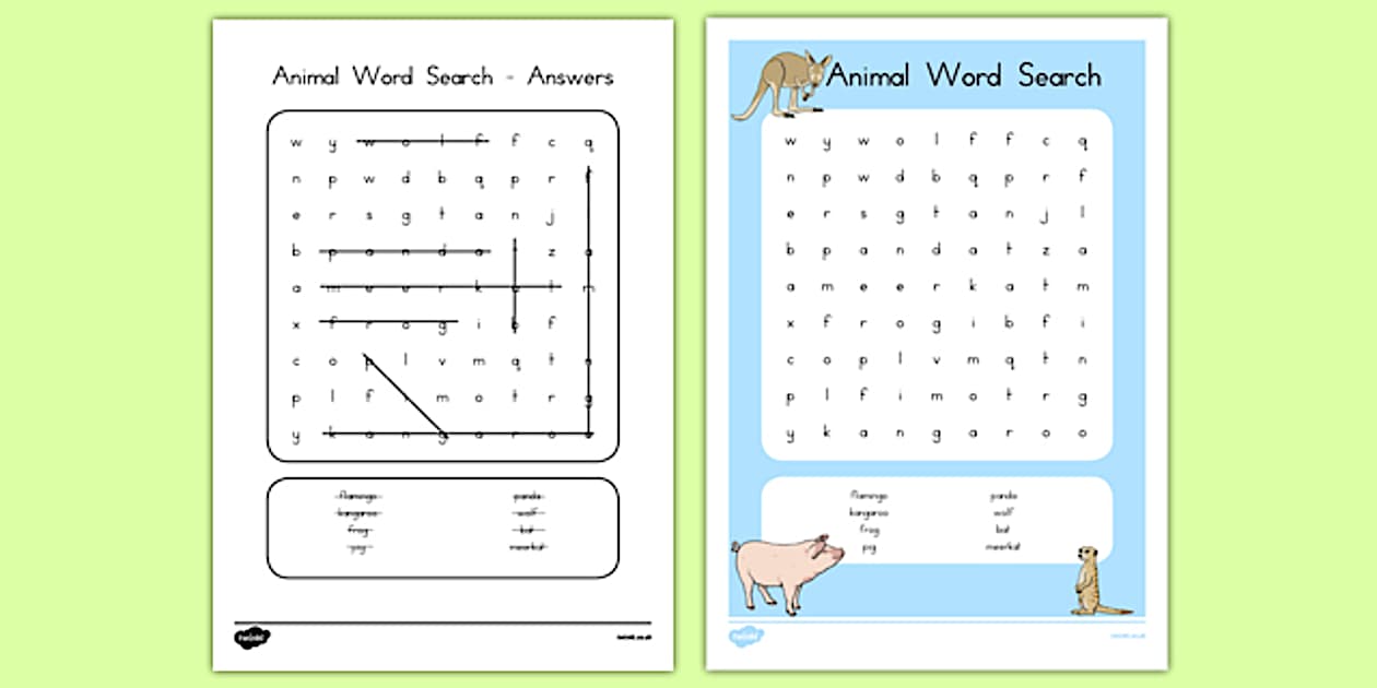 Animal Word Search
