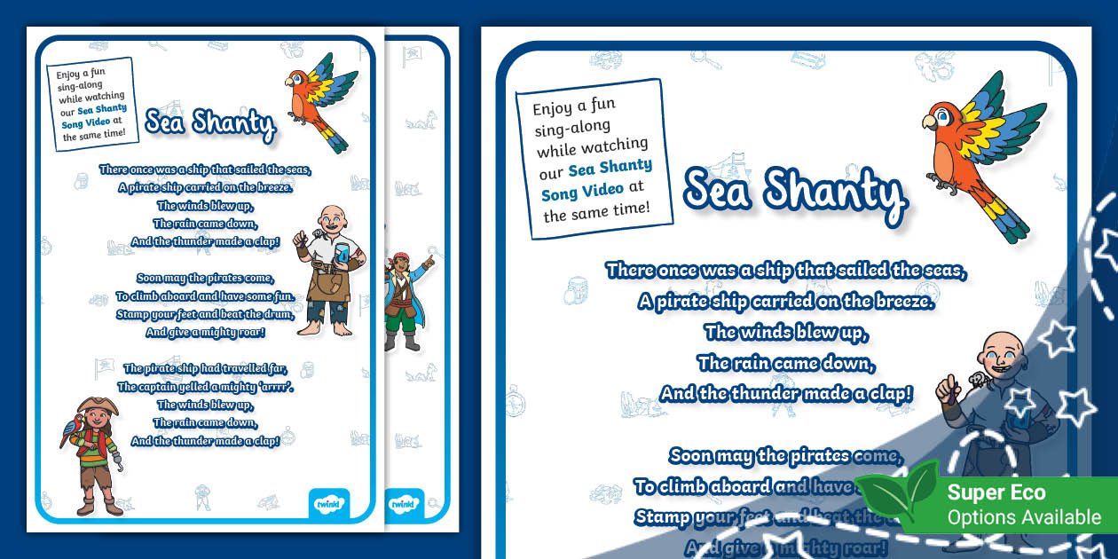 EYFS Pirate Songs | A Twinkl Sea Shanty Lyrics - Twinkl