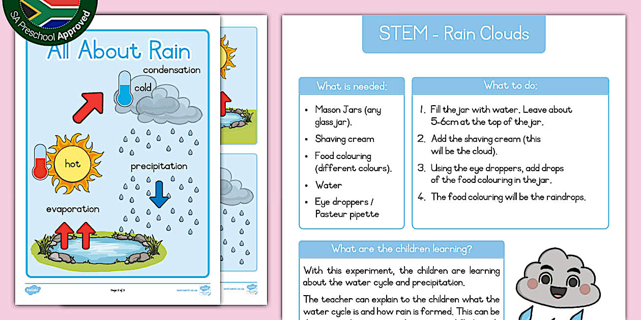 Preschool: STEM – Rain Clouds (teacher made) - Twinkl